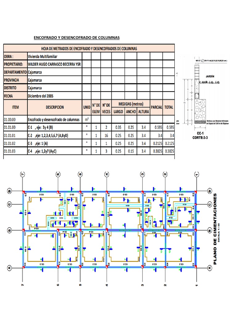 Encofrado, Desencofrado de Columnas, Vigas, Losa y Ladrillo para Techo | PDF