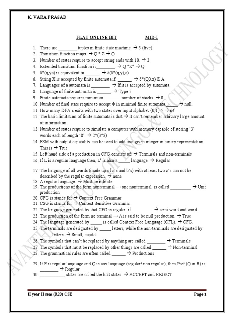 Flat Online Bits (Mid-I) | PDF