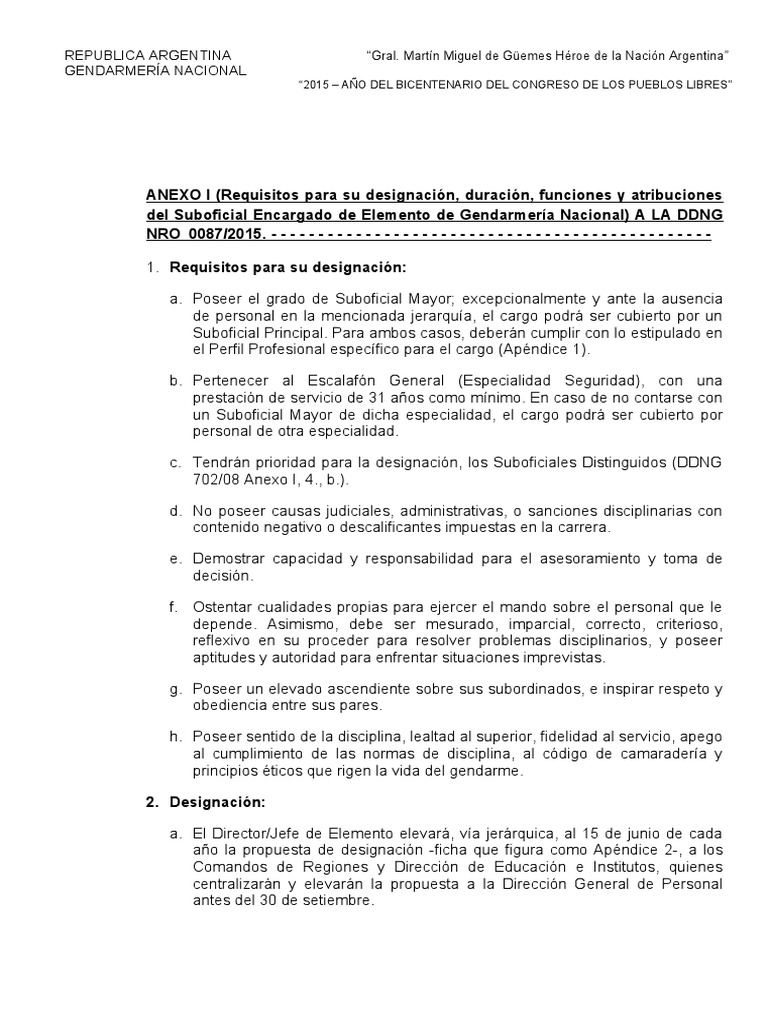 Anexo I A La DDNG - Desig Enc Elem MODIFICADO | PDF | Oficial general ...