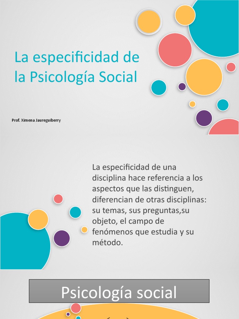 La Especificidad de La Psicología Social | PDF | Sicología | Dialéctico