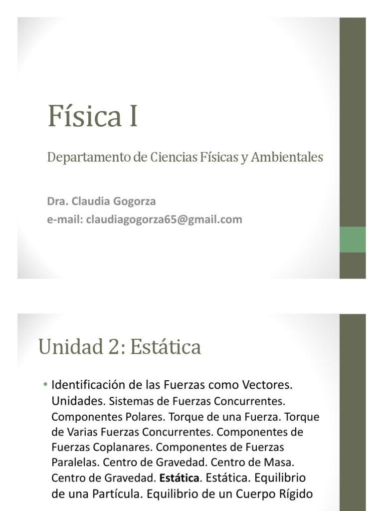 Clase 2 - Estática - 2020 | PDF