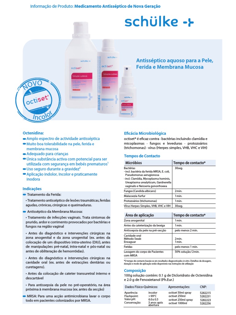 Ficha de Produto Octiset | PDF | Especialidades médicas | Medicina Clínica