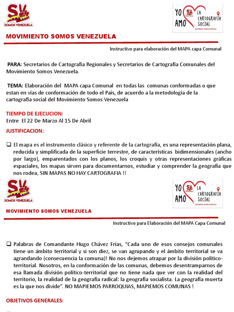 Instructivo para Mapa Capa Comunal | PDF