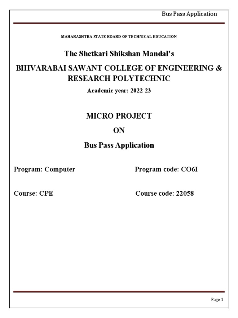 The Shetkari Shikshan Mandal's Bhivarabai Sawant College of Engineering ...