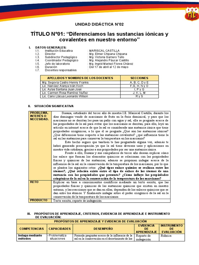 Experiencia de Aprendizaje 02 | PDF