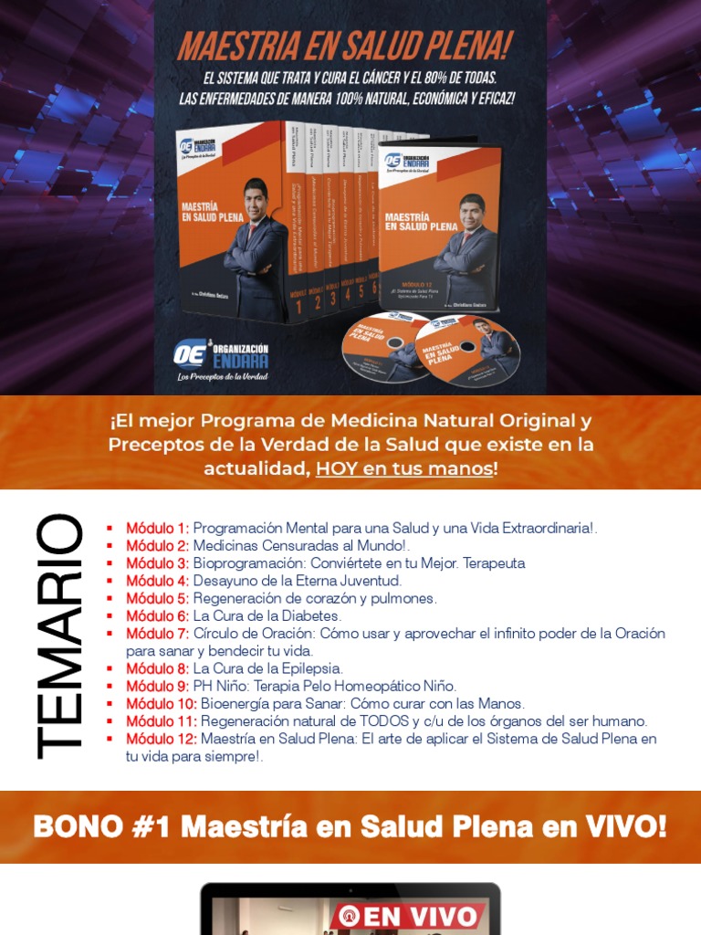 Programa de Salud Plena Endara | PDF | Salud y bienestar