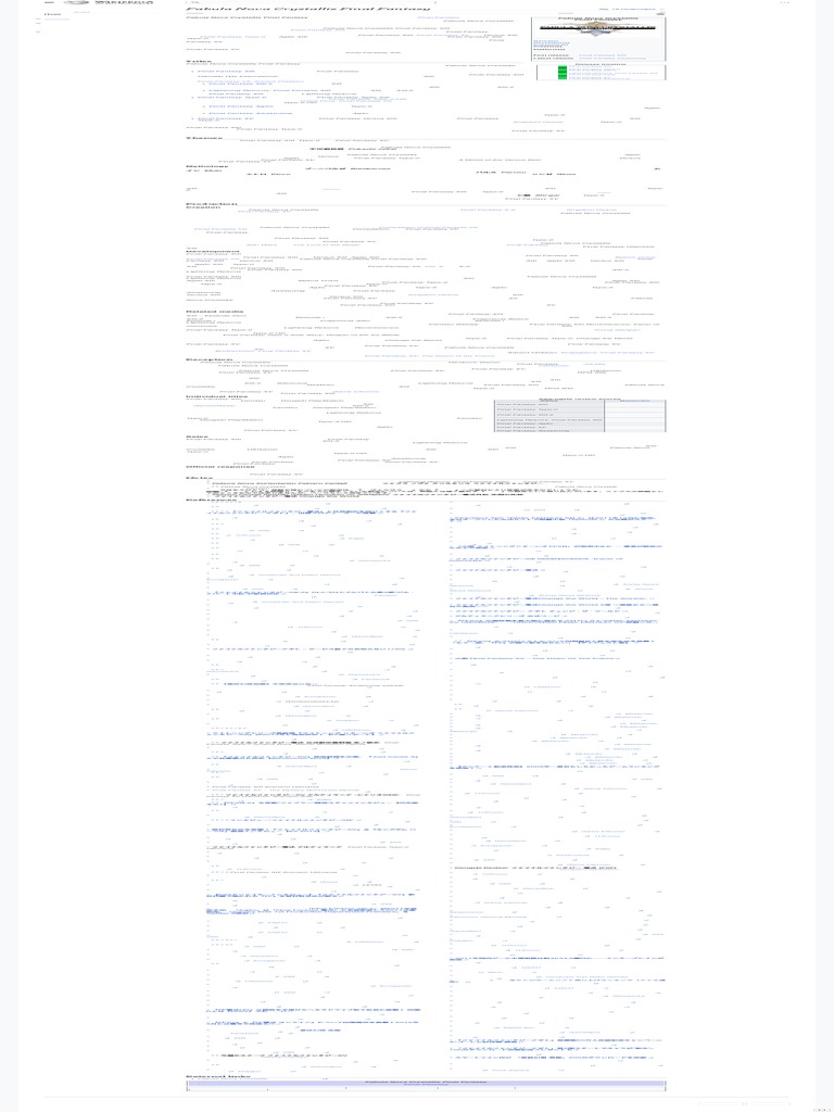 Fabula | PDF | Final Fantasy | Video Games