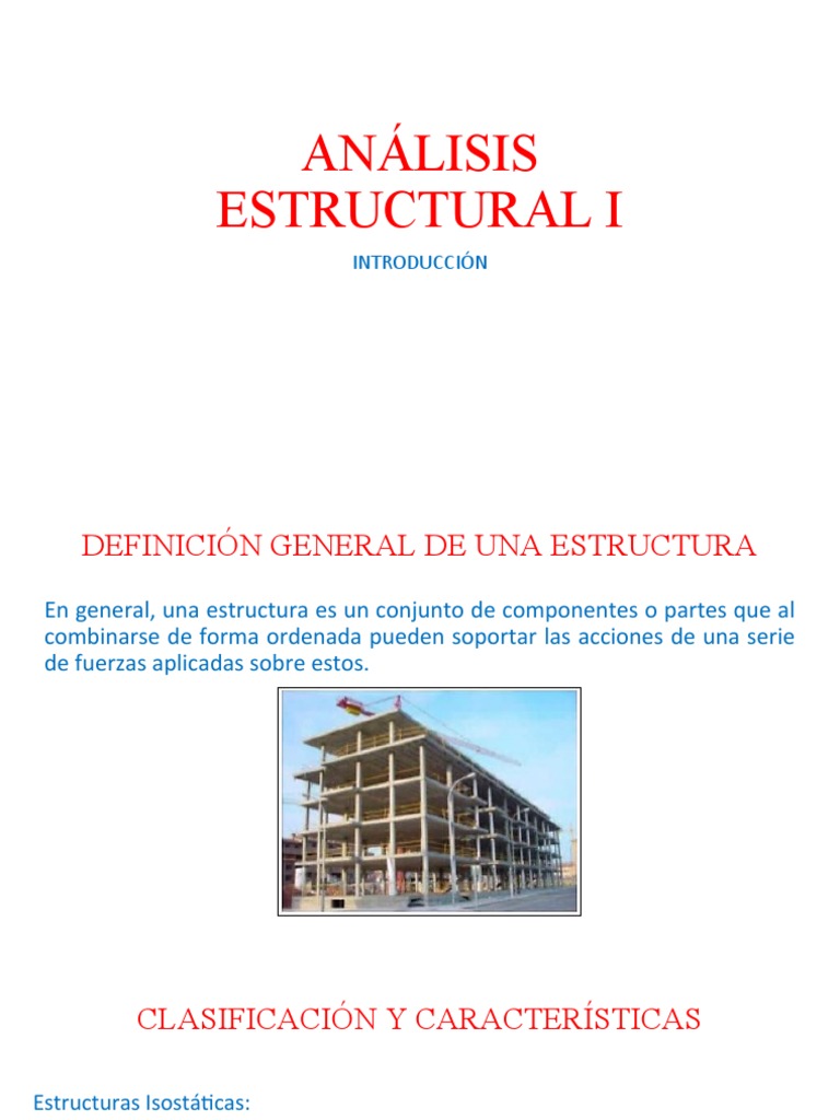 ANÁLISIS ESTRUCTURAL I - clase 01 | PDF