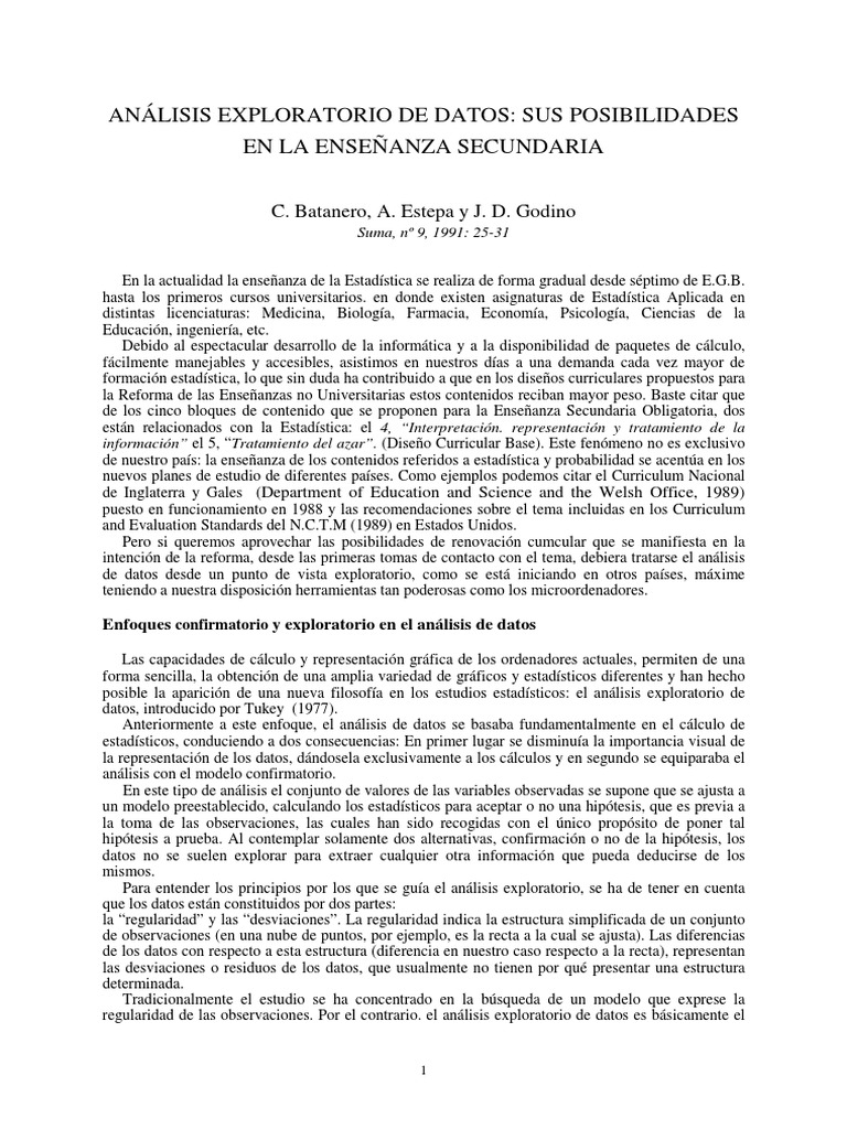 Texto - Análisis Exploratorio de Datos | PDF | Estadísticas | Hipótesis