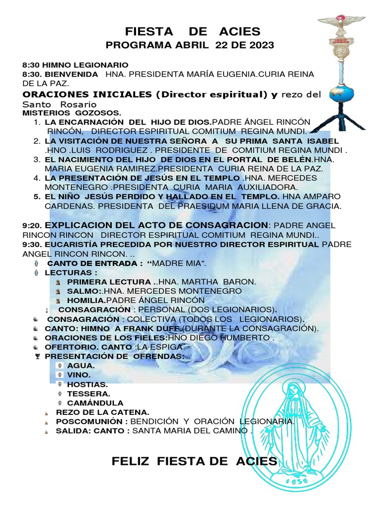 Fiesta de Acies Corregido | PDF