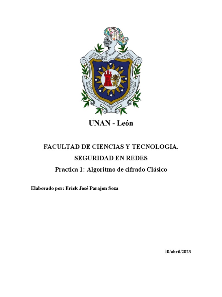 Algoritmo de cifrado Clásico | PDF | Cifrado | Clave (criptografía)