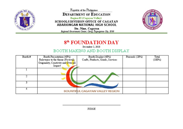 8 Foundation Day: Booth Making and Booth Display | PDF