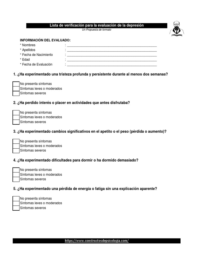 Lista de Verificación para La Evaluación de La Depresión | PDF