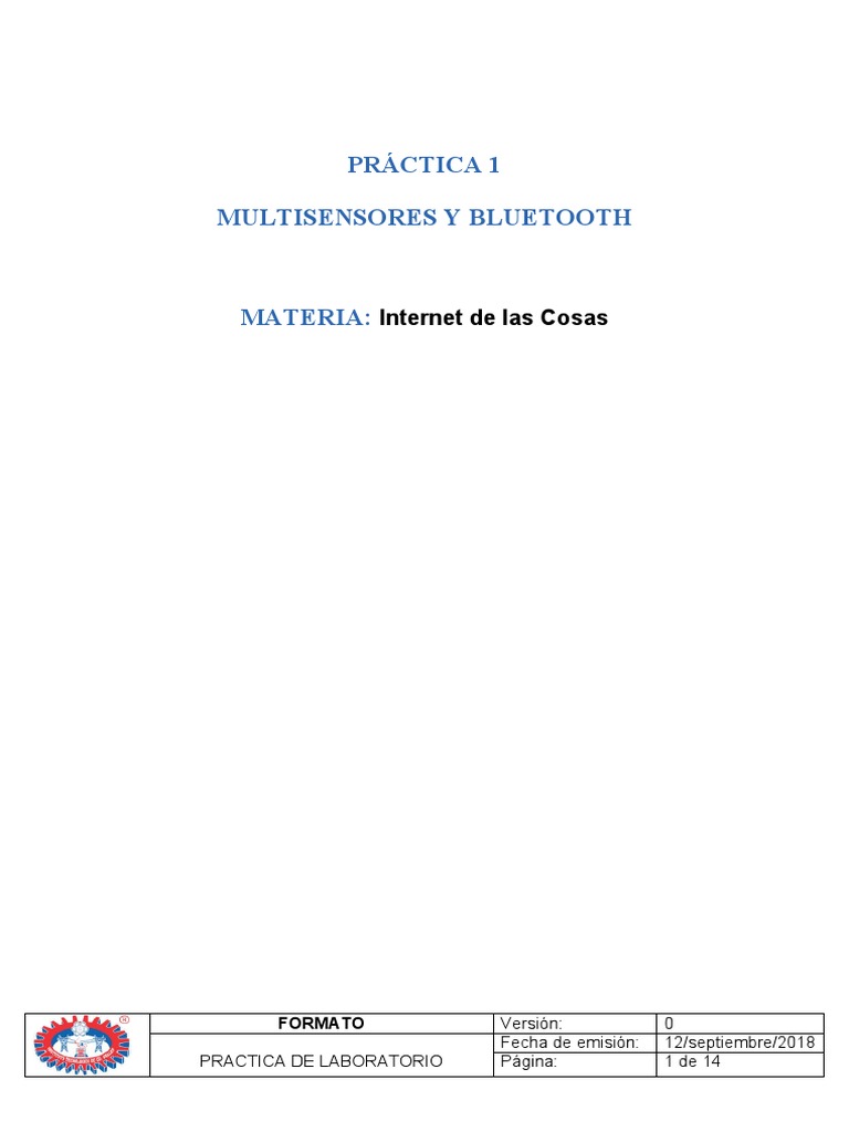 Práctica 1 Multisensores Y Bluetooth: Internet de Las Cosas | Descargar gratis PDF | Aplicación ...