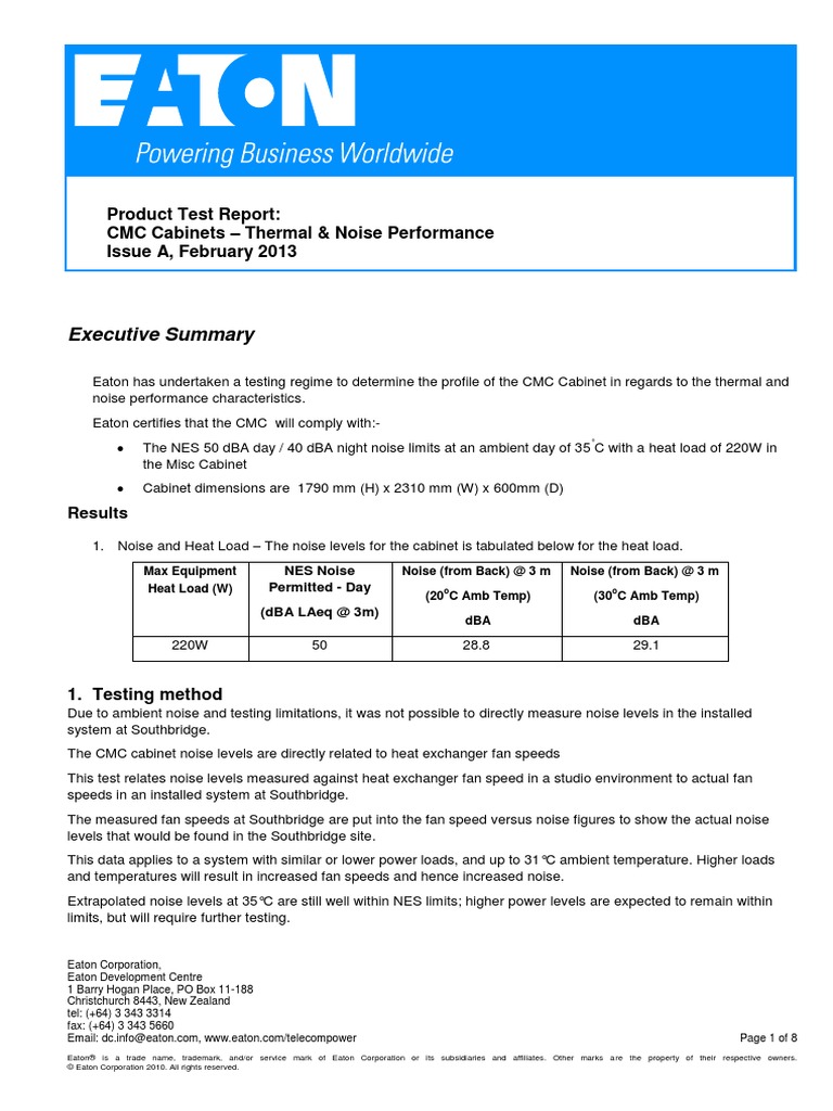 CMC NES Report Ver A | PDF | Noise | Physical Quantities