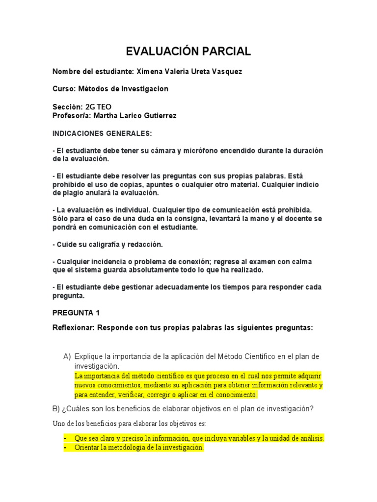Evaluación Parcial | PDF