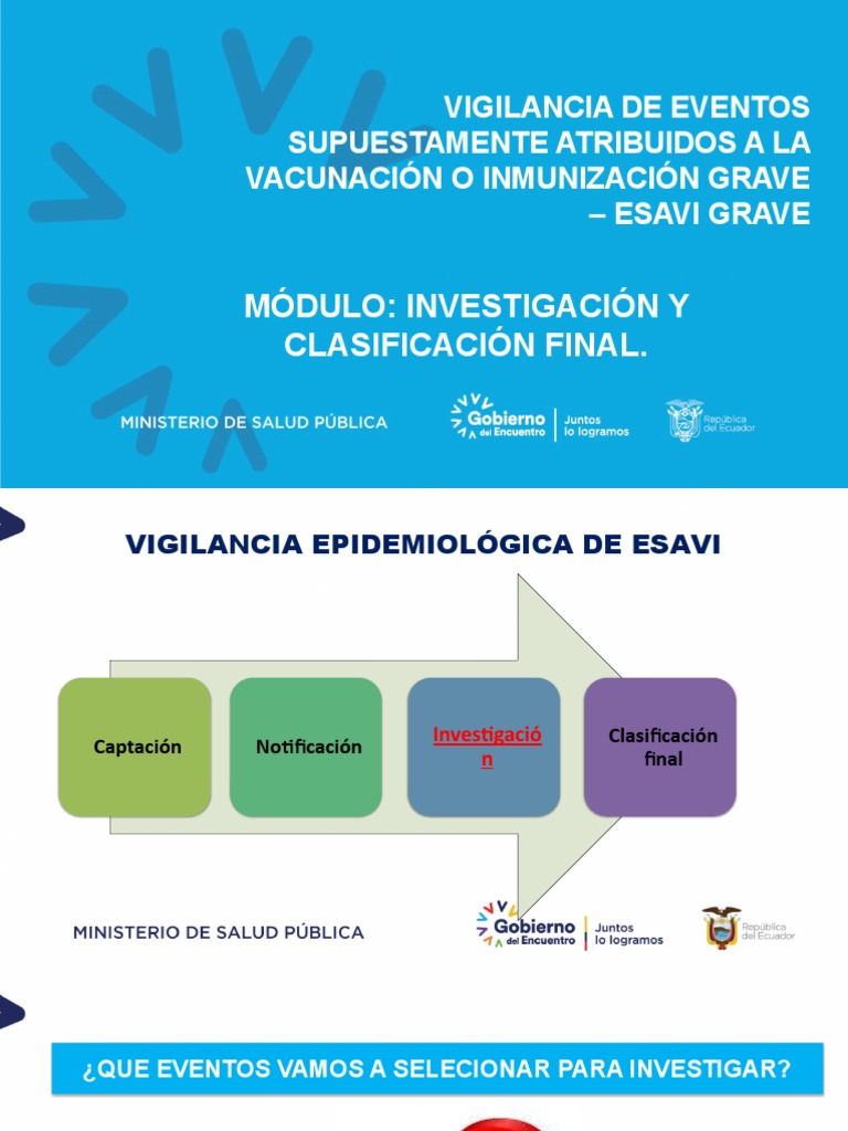 Vigilancia de ESAVI Grave: Investigación y Clasificación | PDF