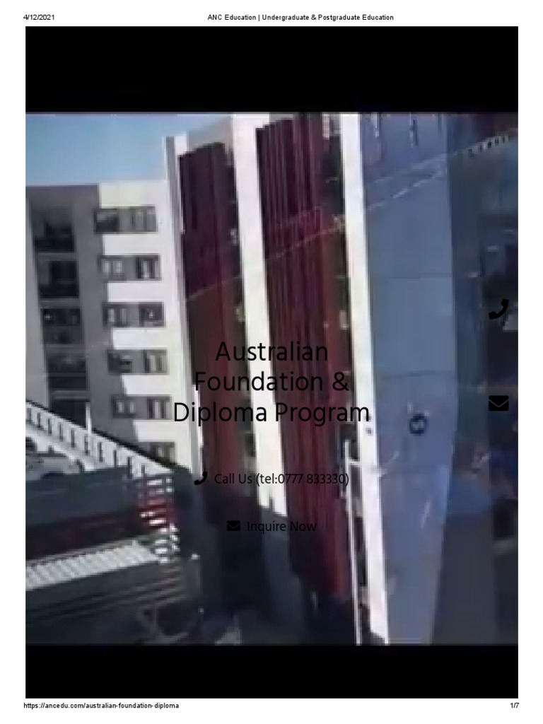 ANC Education - Undergraduate & Postgraduate Education | PDF ...