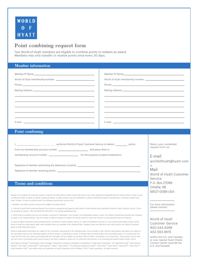 Point Combining RequestForm en | PDF | Hotel | Hospitality Industry