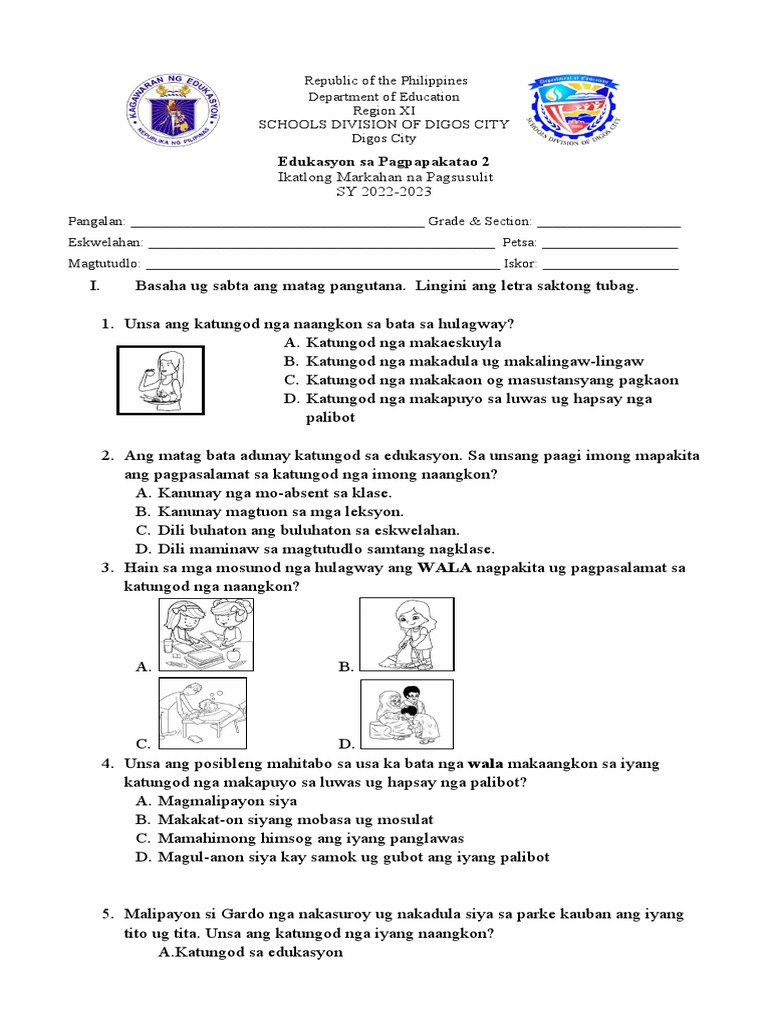 ESP2 - Q3 Test Questions | PDF