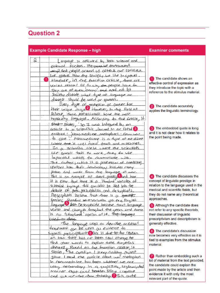 Sample Student Response P4Q2 (J2021) | PDF
