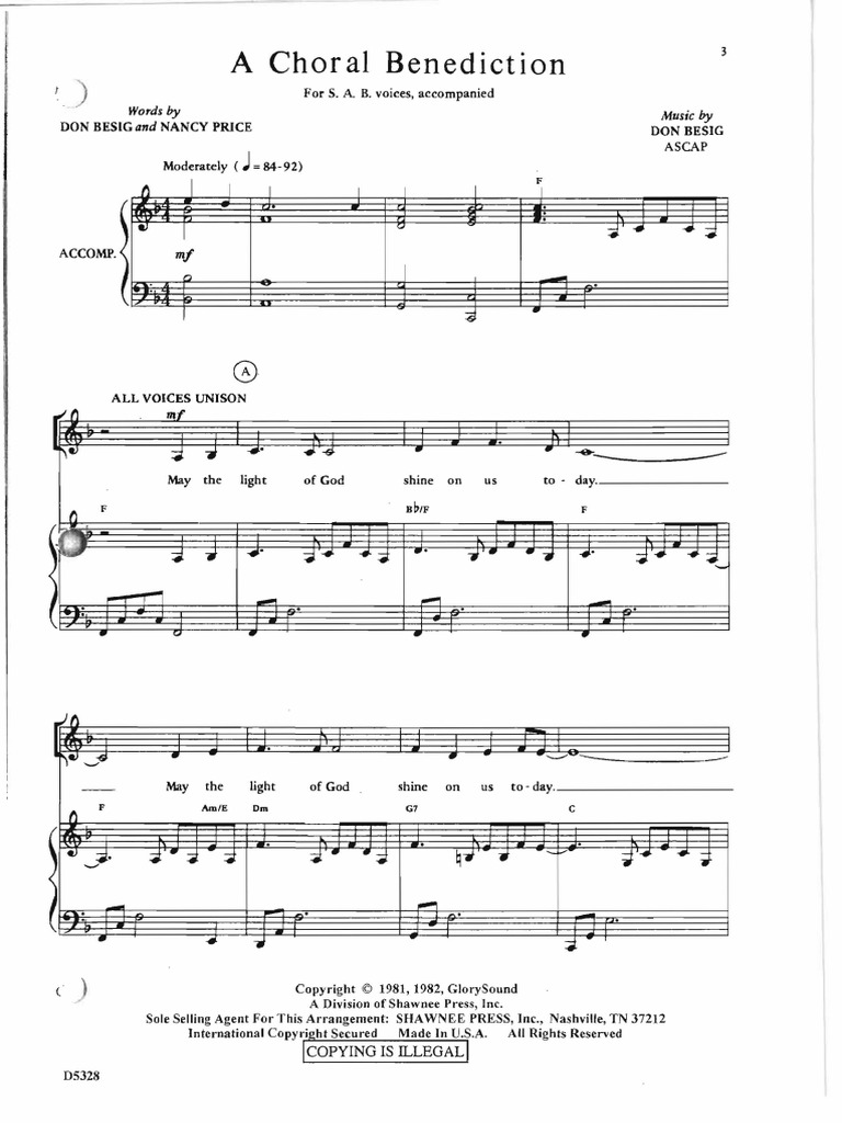 Choral Benediction | PDF