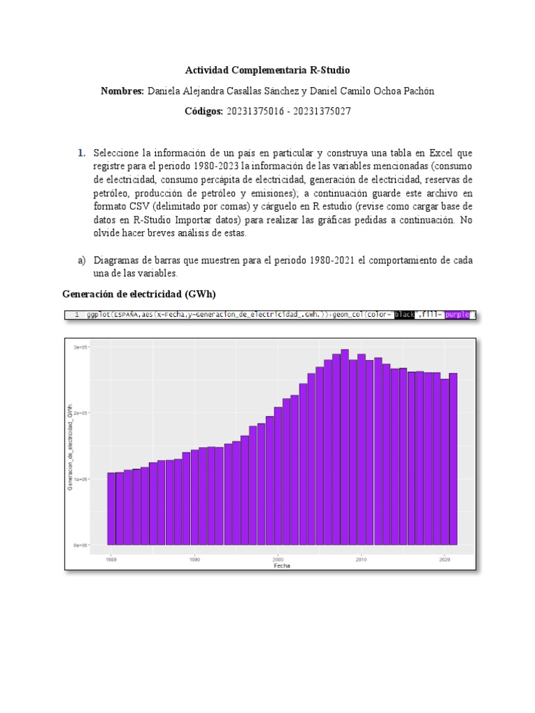 Actividad Complementaria RStudio | PDF