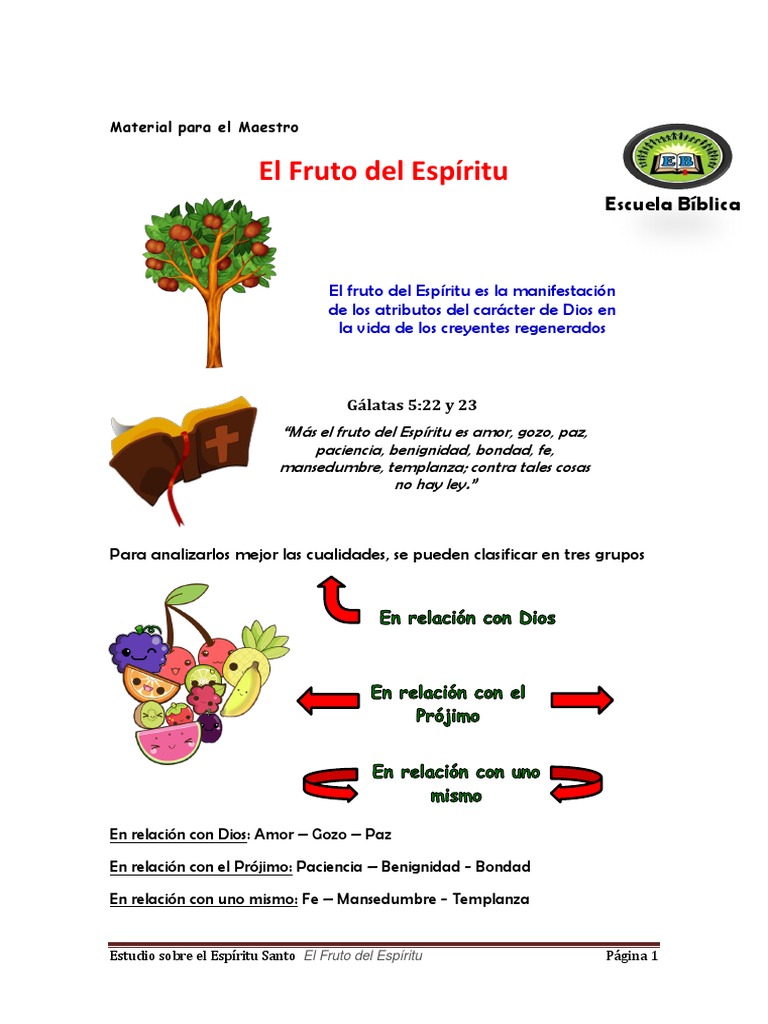 Frutos del Espíritu Santo para Niños | PDF | Amor | Fruto Del Espiritu ...