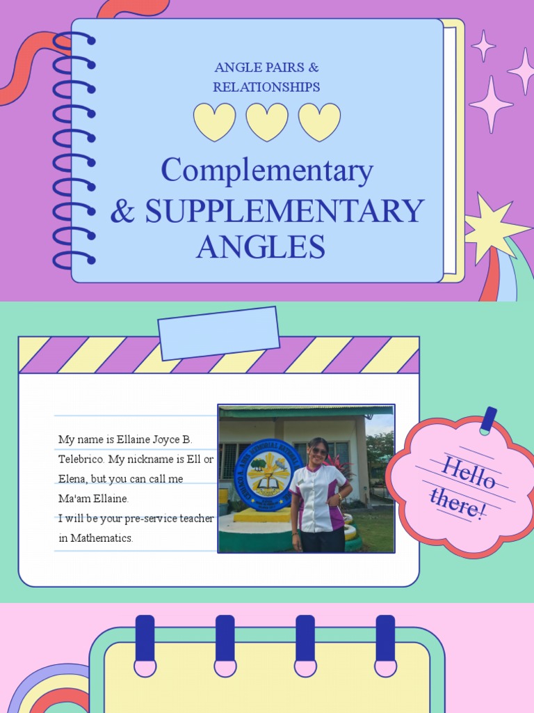 Lesson 1 Congruent Angles And Angle Bisector And Complementary And