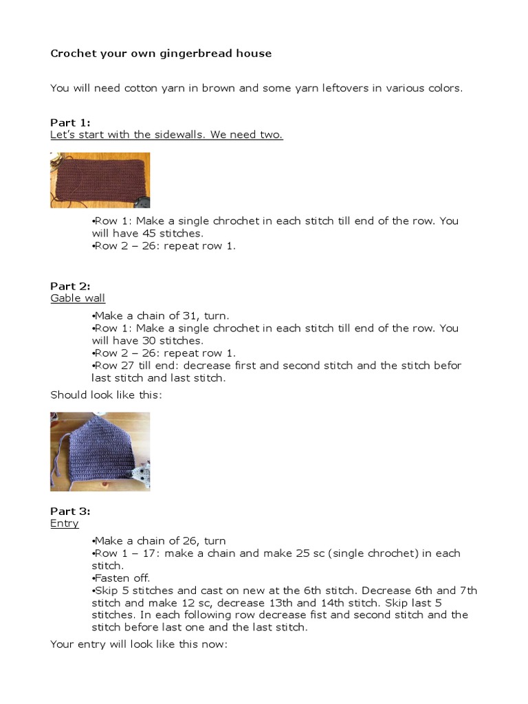 Crochet Your Own Gingerbread House | PDF