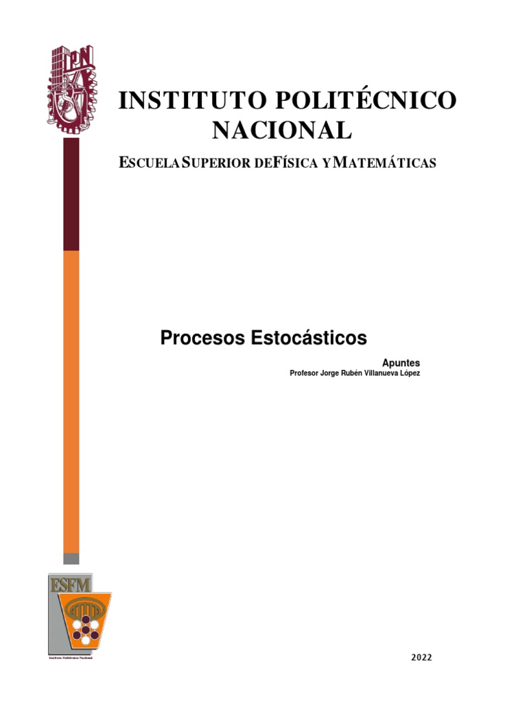 Introducción a Procesos Estocásticos | PDF | Cadena Markov | Teoría de ...