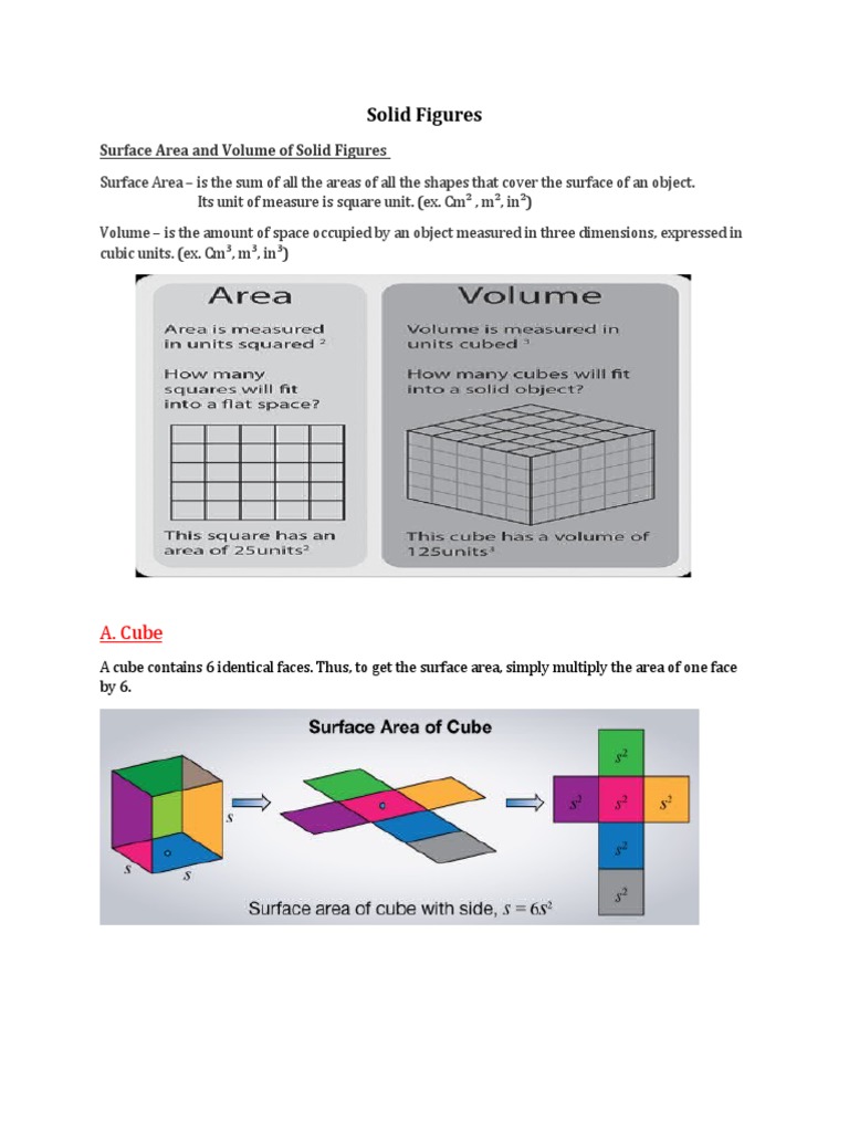 Surface Area and Volume | Download Free PDF | Area | Surface Area