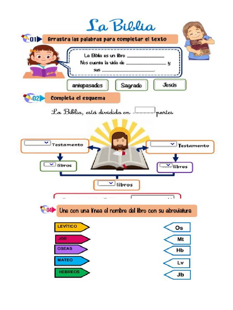 Ficha La Biblia Y Sus Partes Pdf