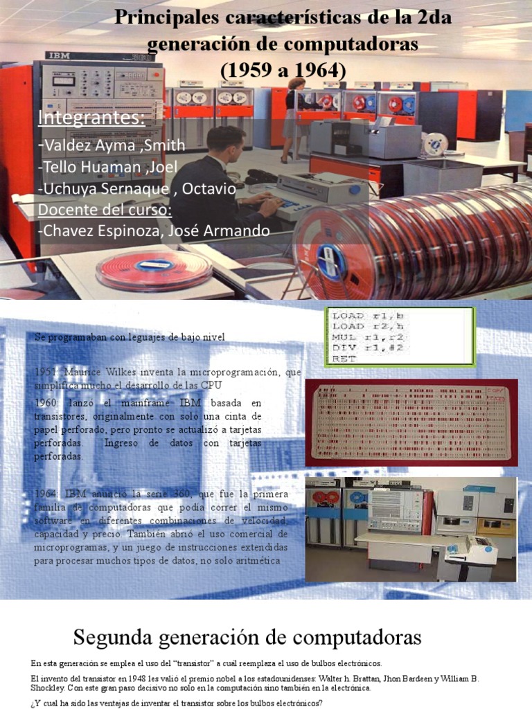 Segunda Generacion de Computadoras | PDF