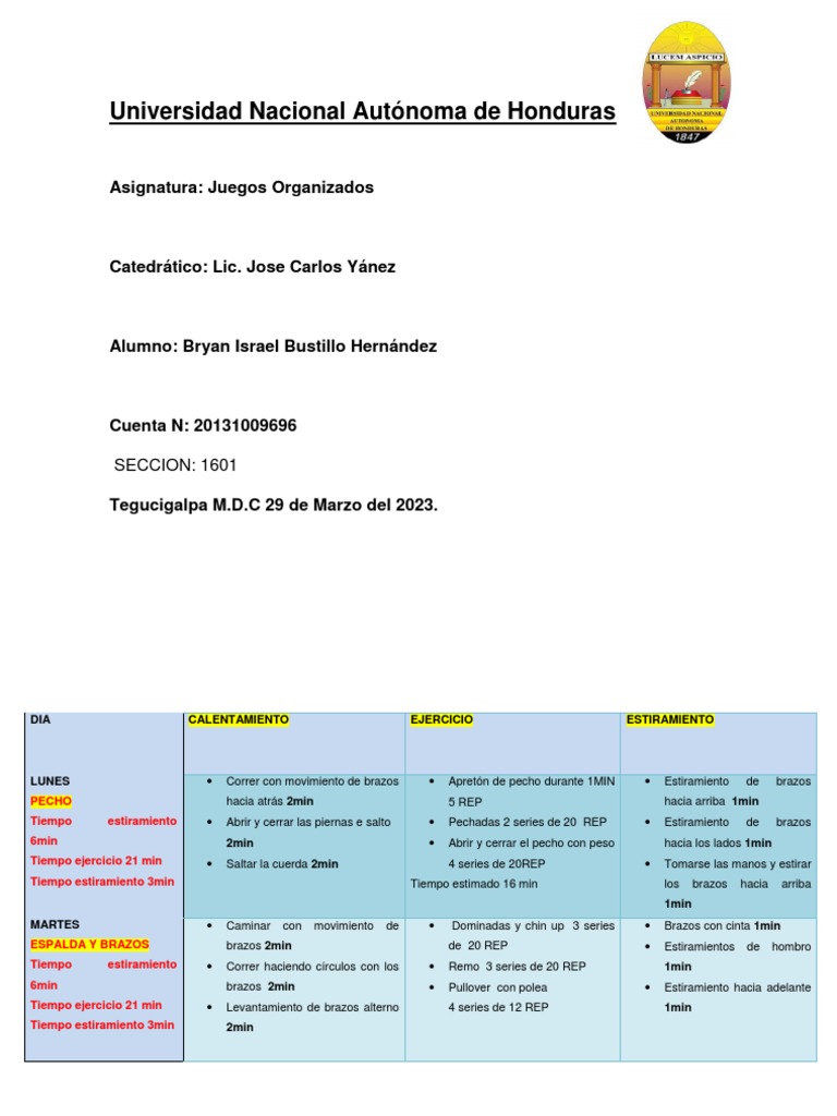 Bryan Bustillo Juegos Organizados 1601 Final | PDF | Anatomía humana
