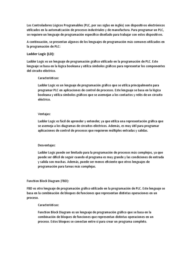 Ladder Logic (LD) | PDF | Lenguaje de programación | Controlador lógico programable