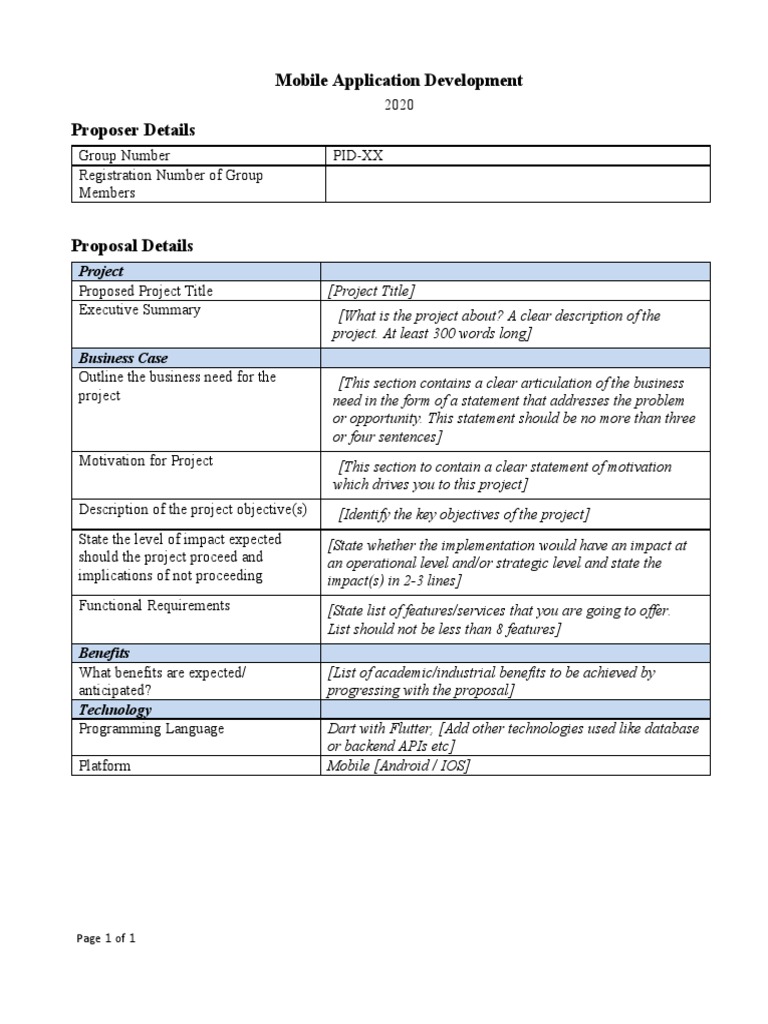 MAD Proposal Template | PDF