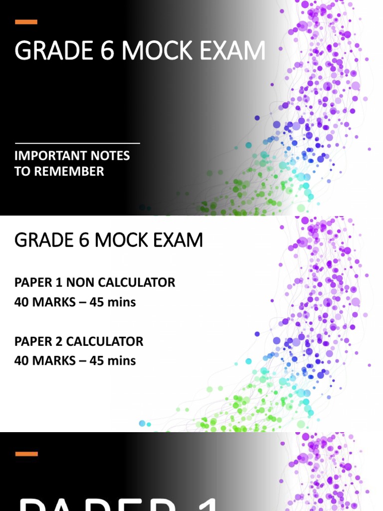 Grade 6 Mock Exam Review Pdf 