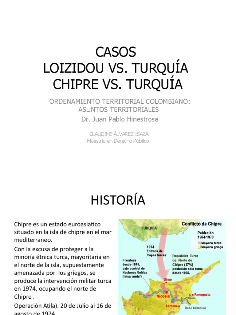 Casos Loizidou vs. Turquía Chipre vs. Turquía | PDF