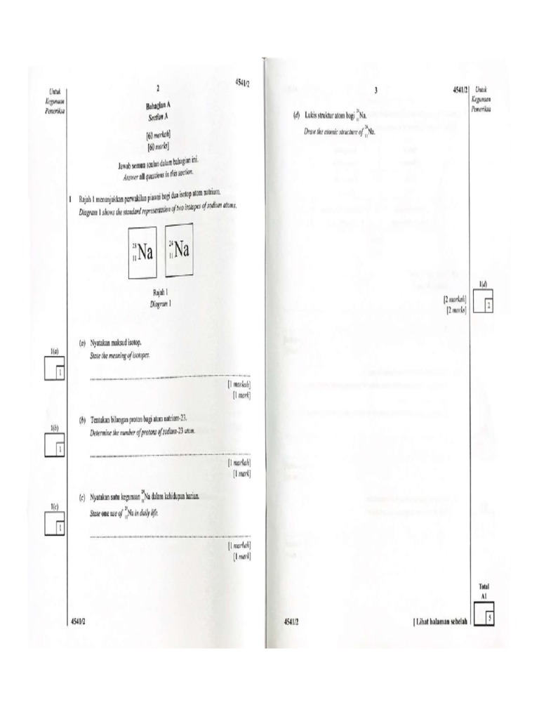 2022 Selangor Chemistry K2 Set - 1 | PDF