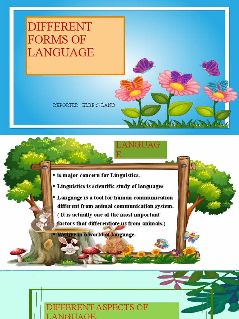 REPORT ON PRE-ELEM 605 - Different Forms of Language | Download Free ...