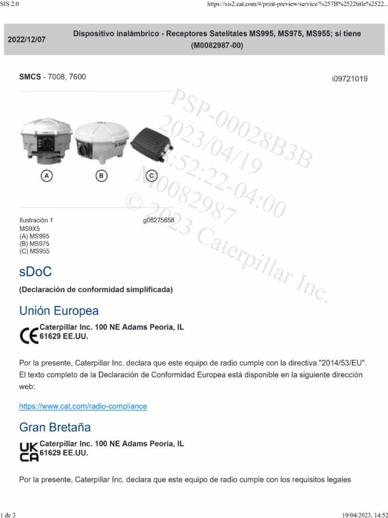 15 Dispositivo Inalámbrico - Receptores Satelitales MS995, MS975, MS955 ...