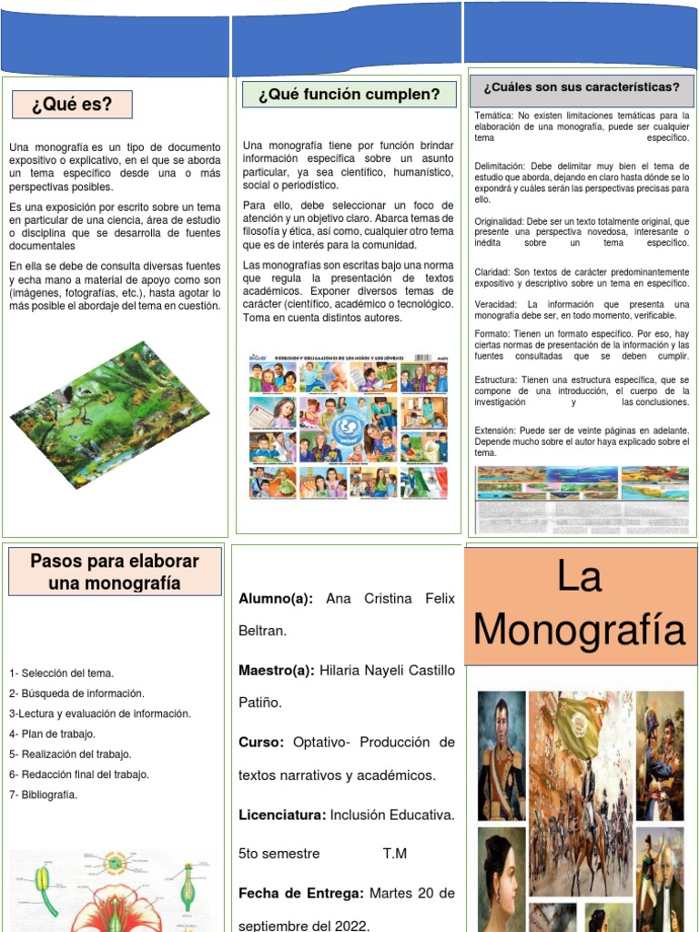Triptico Sobre La Monografia. | PDF