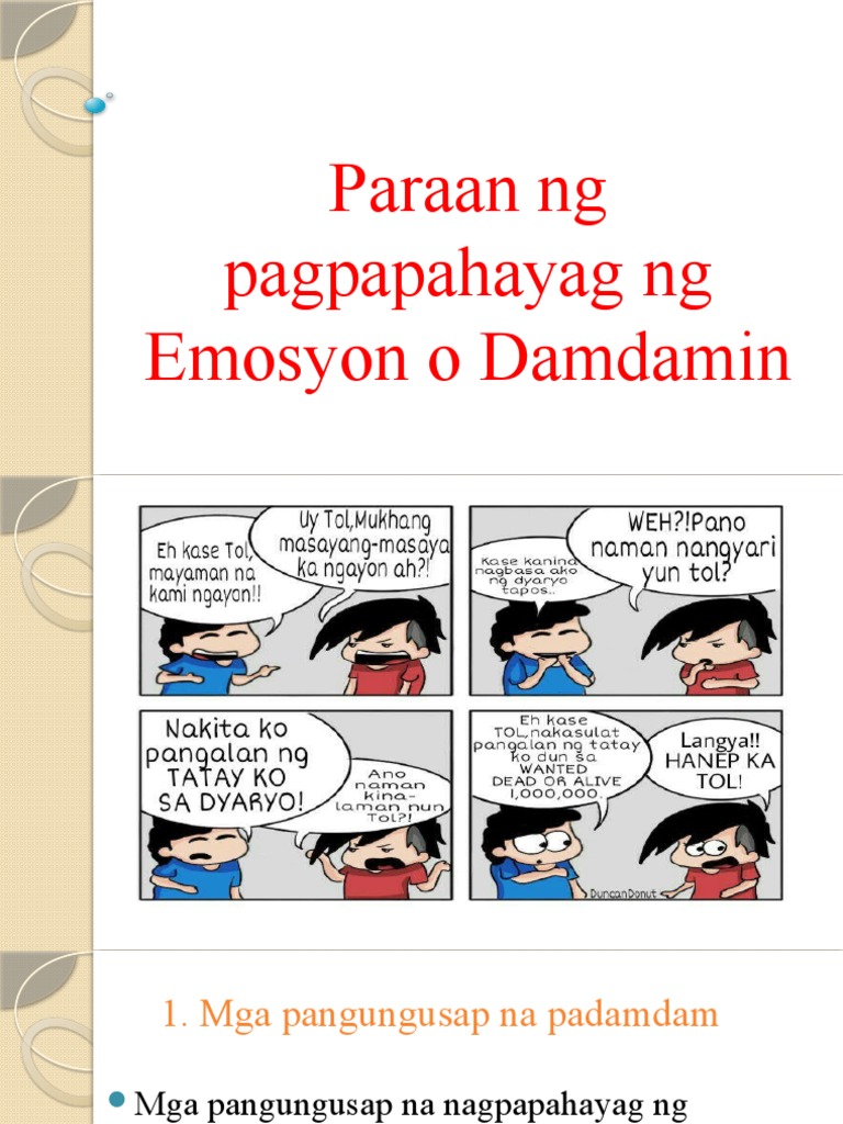 Pagpapahayag NG Emosyon o Damdamin | PDF