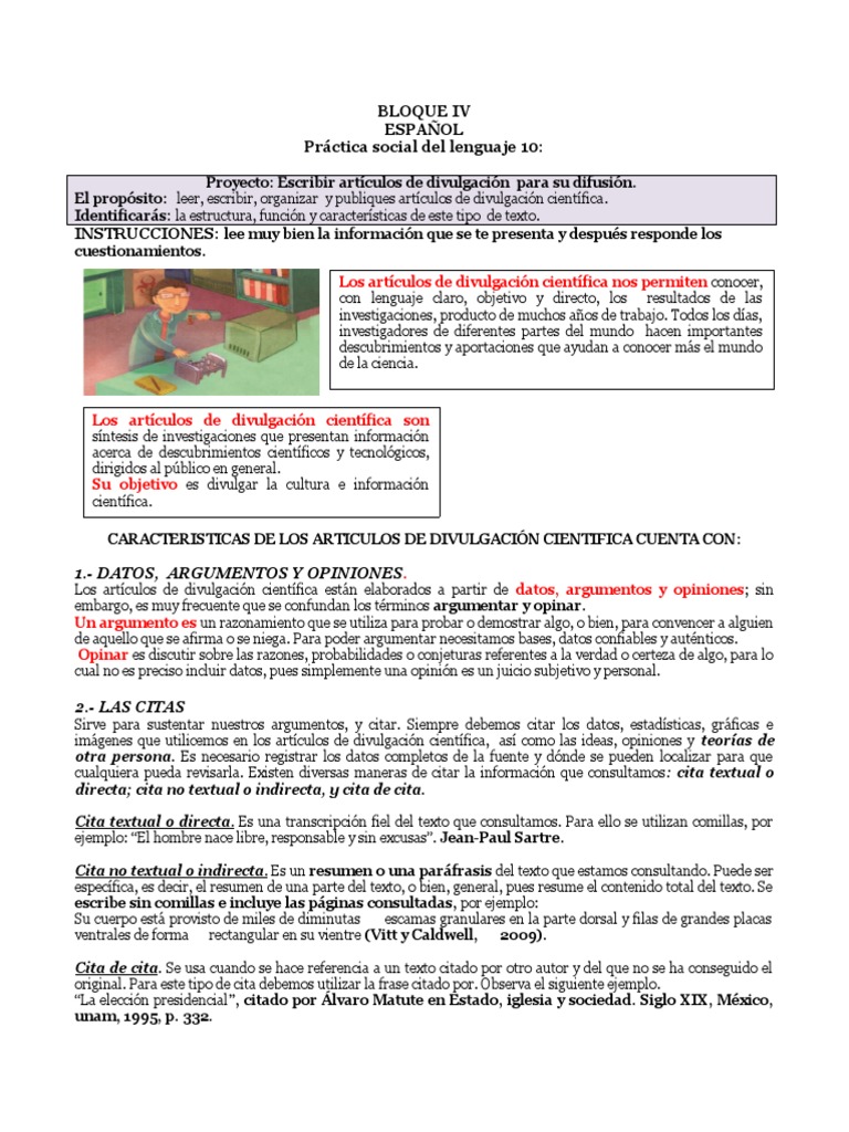 Español Iv | PDF | Narración | Citación