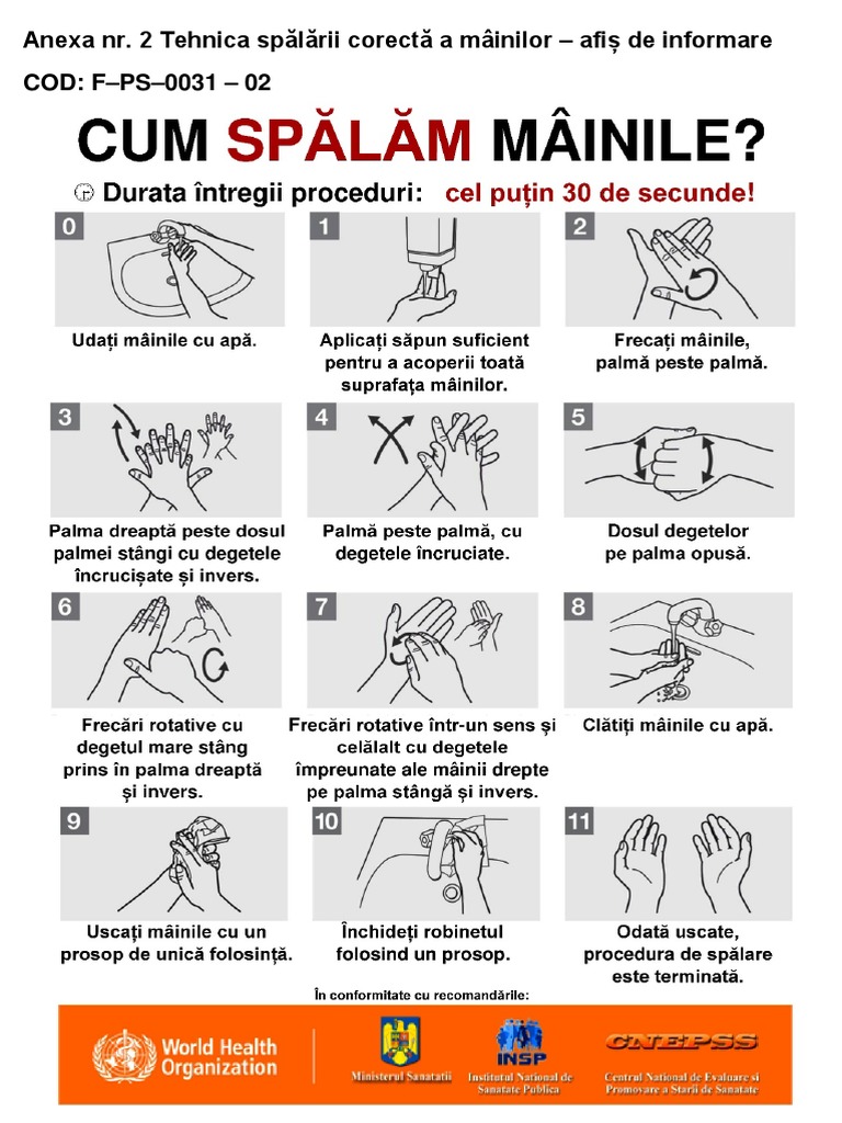 Cum Spalam Mainile | PDF