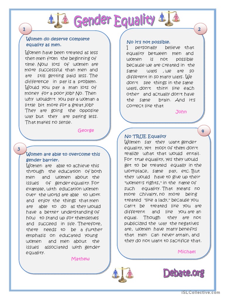 Gender Equality | PDF | Philosophical Theories