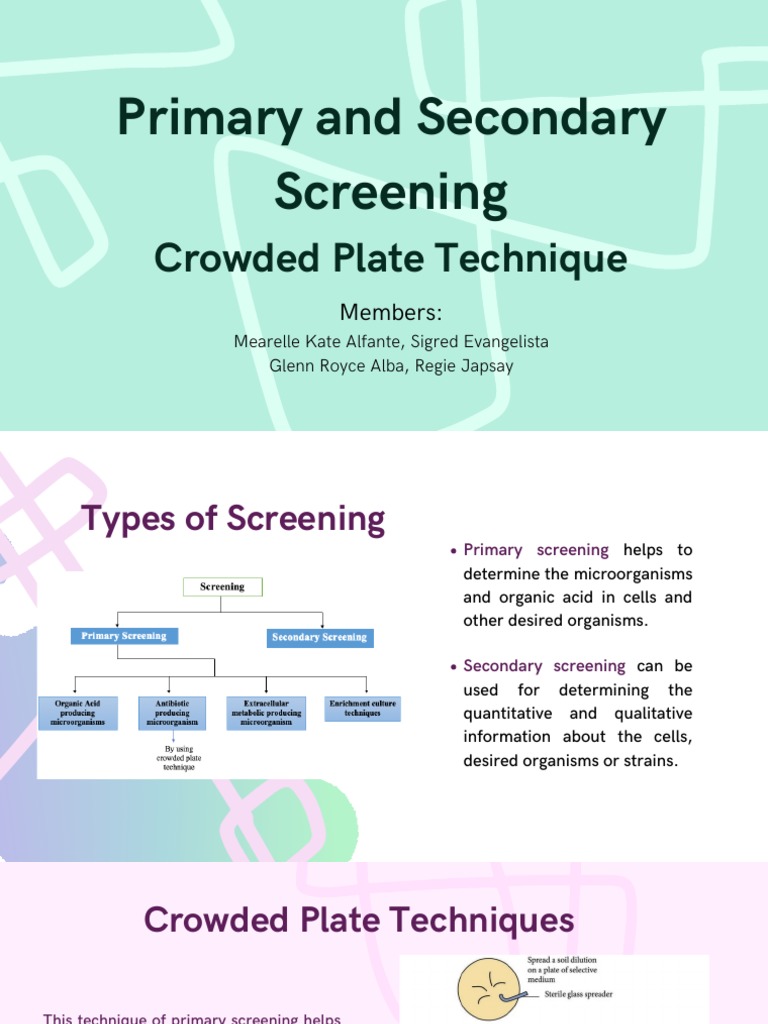 Primary and Secondary Screening - Crowded Plate | PDF | Science ...