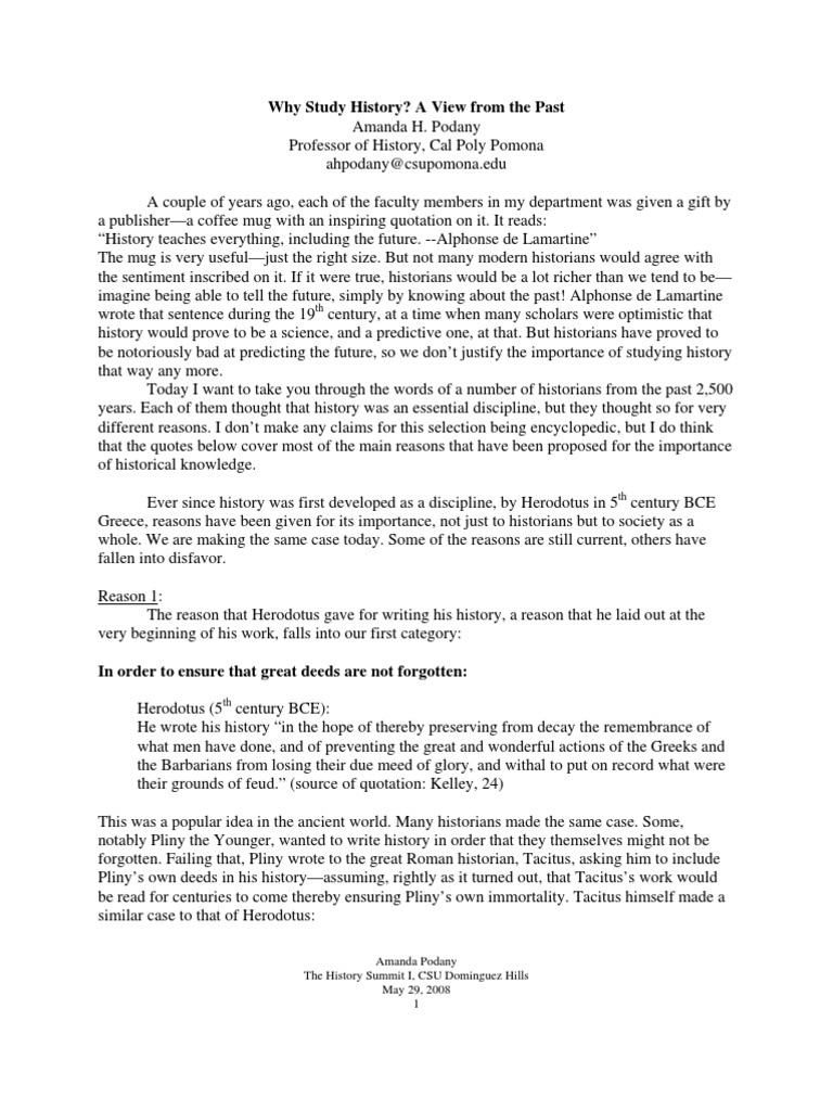 Why Study History? | PDF | Historian | Reason