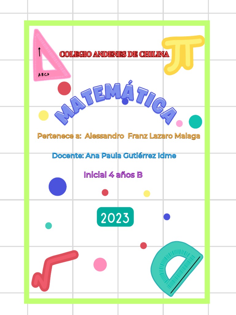 Matemáticas Inicial 4 Años B 2023 | PDF